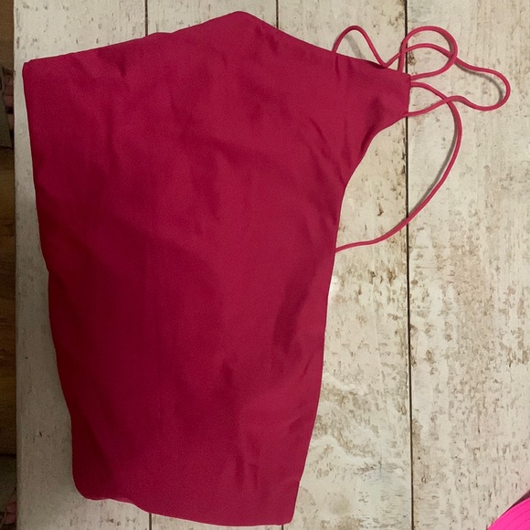 SHEIN | Tops | Hot Pink One Shoulder Crop Top | Poshmark
